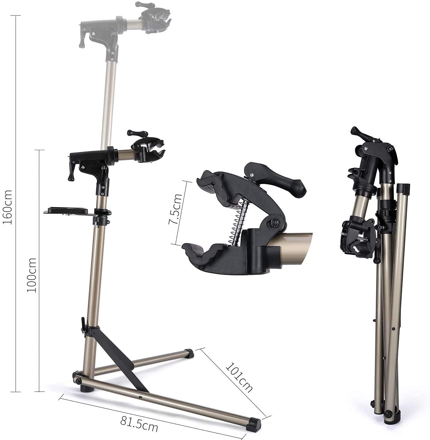 CXWXC Bicycle Repair Stand Height Adjustable + 23 Piece Bike Tool Kit Set