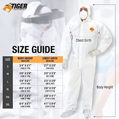 Heavy Duty All Purpose Coverall, Engineered for Maximum Protection & Comfort (Single X-Large Coverall) by Tiger Tough