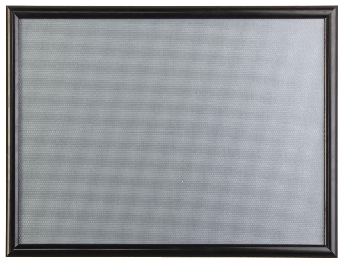 Displays2go 18 x 24 Snap-Open Poster Frame with Hinged Door, Front Loading, Thin 25mm Profile – Black (QCDSCN24BK)