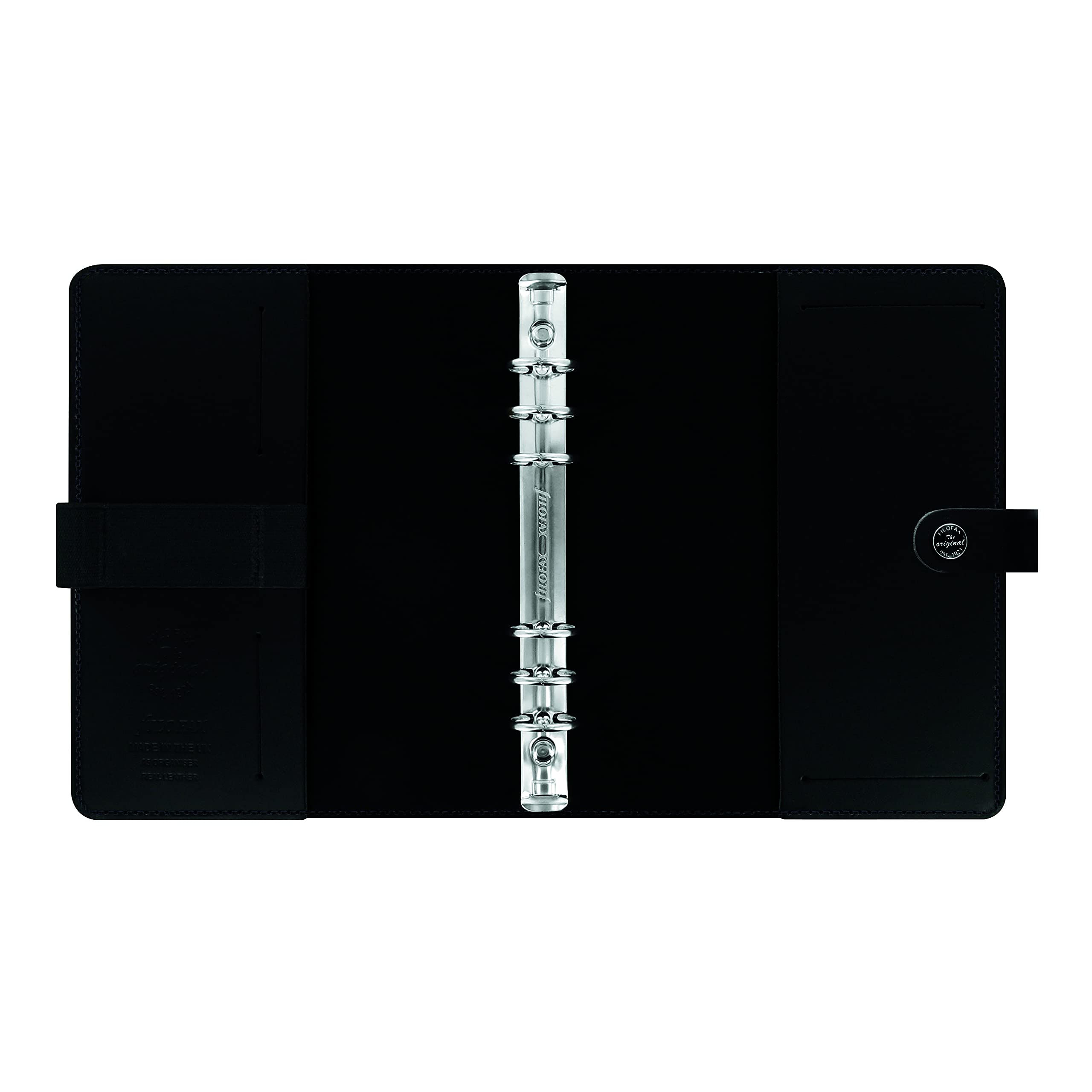 Filofax The Original Organizer, A5 Size, Black - Leather, Six Rings, Week-to-View Calendar Diary, Multilingual, 2022 (C022509-22), 5.75 inches X 8.25 inches