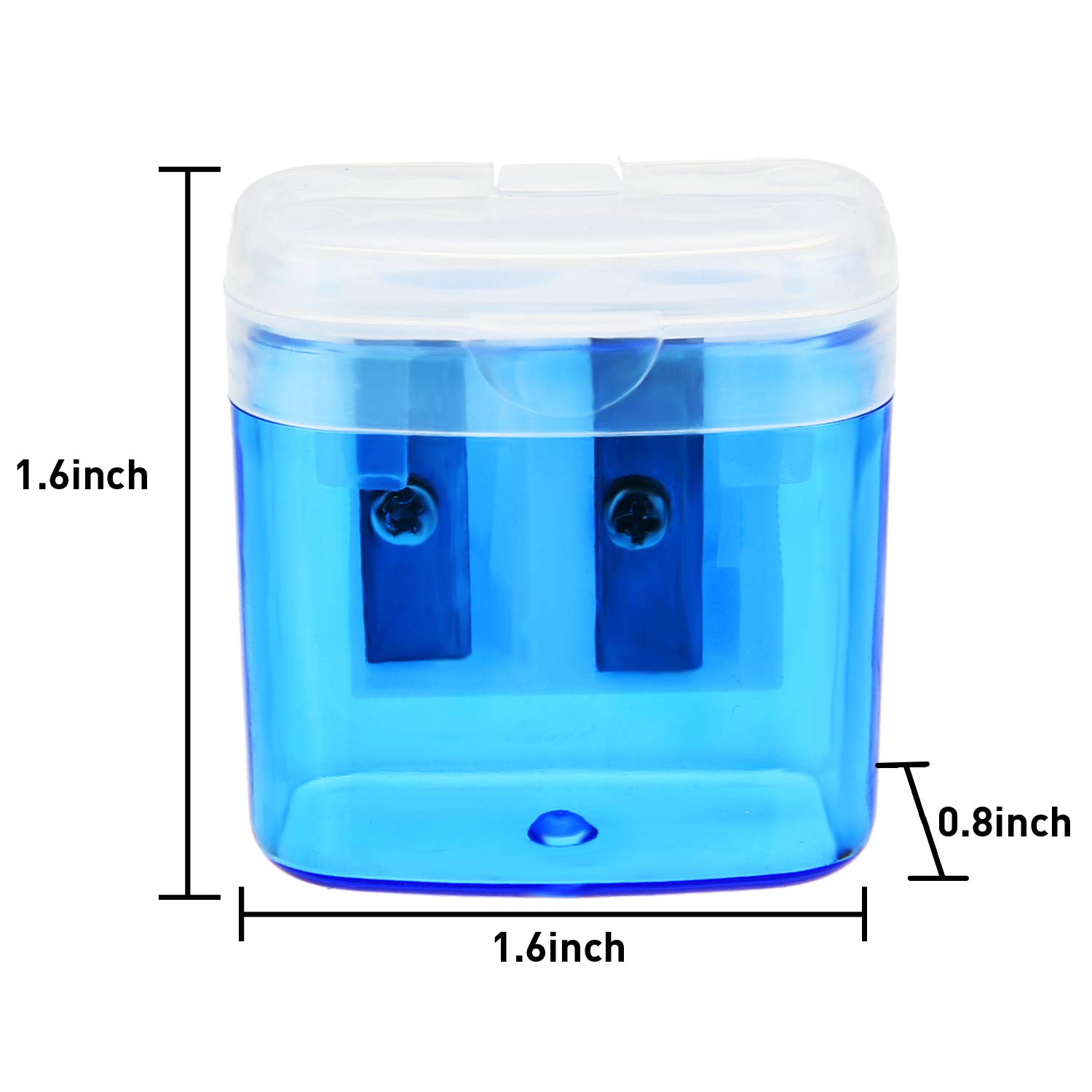 Dual Hole Pencil Sharpener Manual Pencil Sharpeners with Lid for School Home Office Using?12 Pieces?