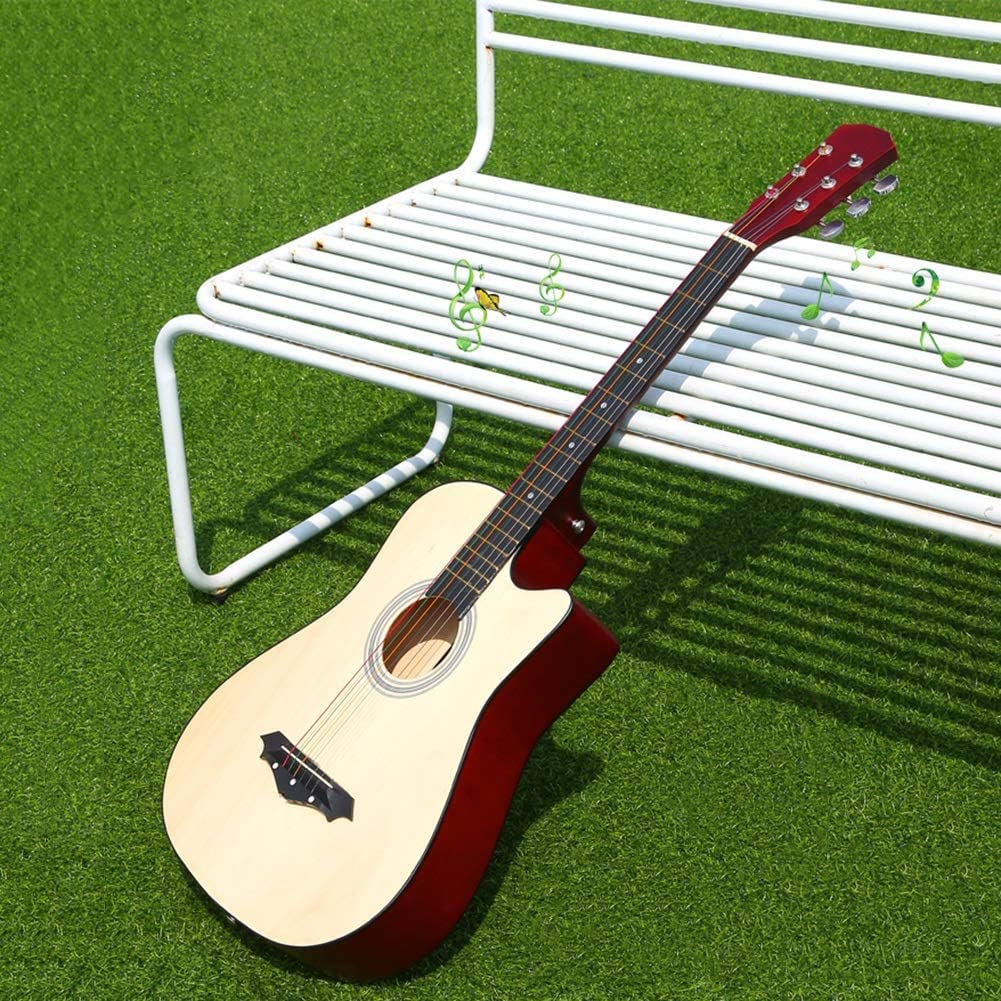 Guitar Kit, String Instrument Electronic Guitar Acoustic Guitar Beginner Classical Guitar Handmade Student Practice Adult Ballad Musical Instrument Spruce Wood Can Carry ( Color : White , Size : Long-