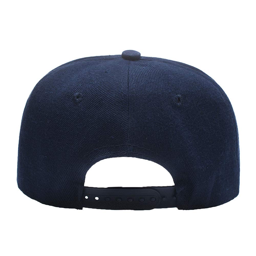 Custom Hat Embroidered Design,Team Christmas Fashion Trucker Hats Adjustable Cotton Flat Brim Hip Hop Men Women Baseball Caps Navy Blue