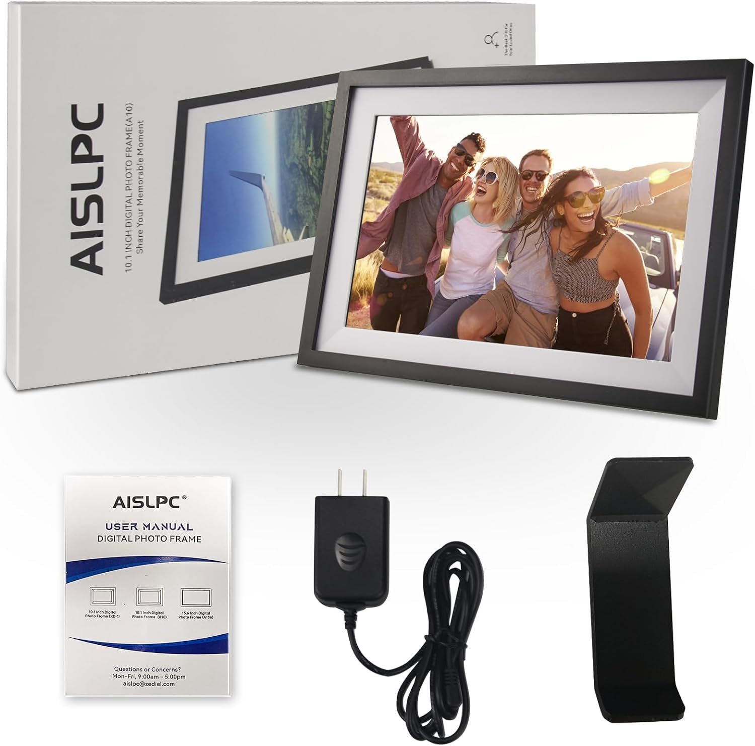 Digital Picture Frame 10.1 Inch Smart WiFi Digital Photo Frame 64GB Storage, 1280x800 IPS Touch Screen HD Display, Auto Rotate Share Photos/Videos via Frameo App, Easy Setup, No fees