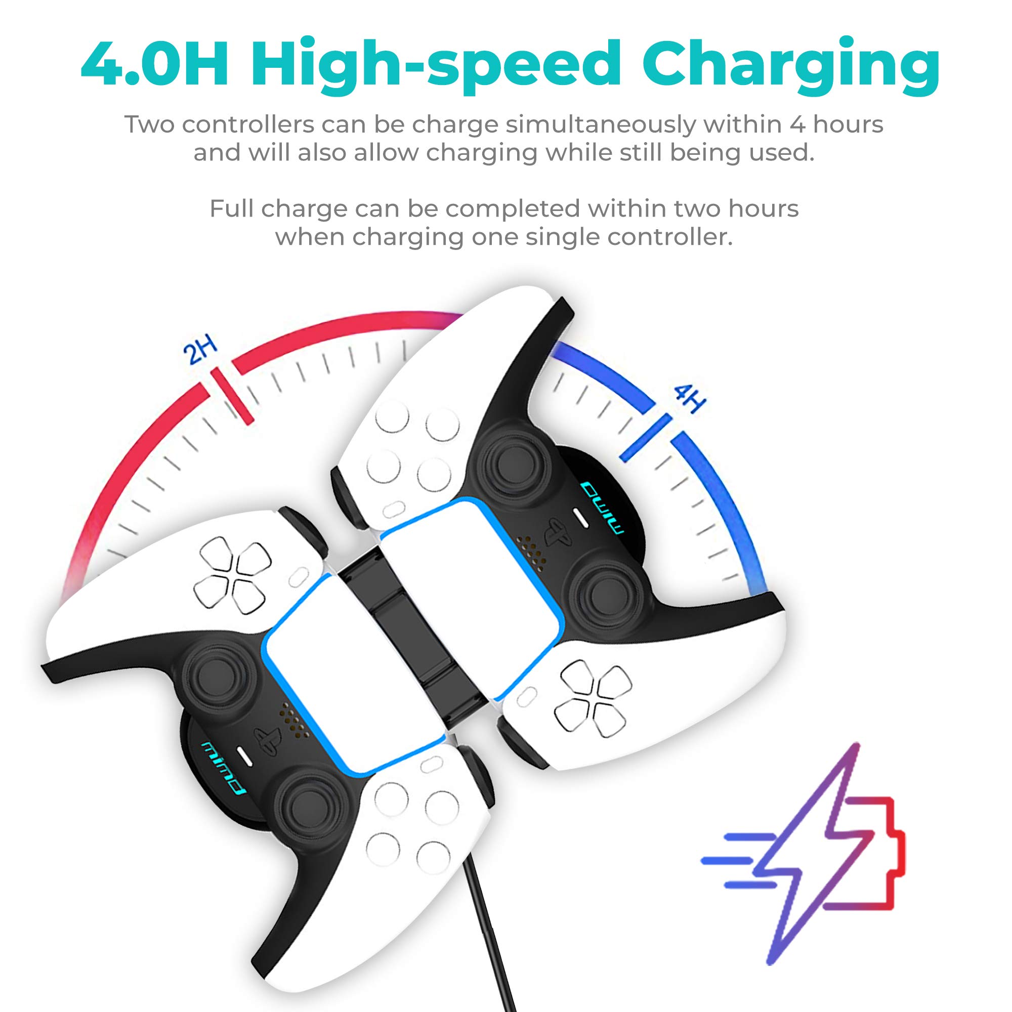 Dual PS5 Charging Dock Station Stand Charger for Sony PlayStation PS5 Console Charging Dock for Gamepad Charger PS5
