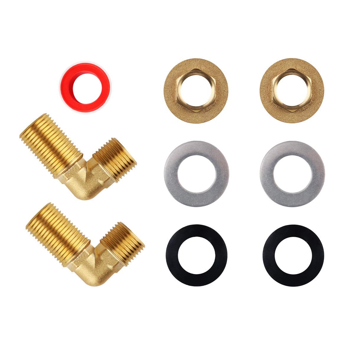 KWODE Commercial Faucet Installation Kit, Wall Mounting Installation Kit for Wall Mount Commercial Kitchen Sink Faucet Backsplash Mount Set on Stainless Compartment Prep & Utility Sink