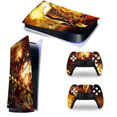 Evil Racing PS5 Digital Edition Whole Body Vinyl Skin Sticker Decal Cover for Playstation 5 Digital Edition System Console and Controllers