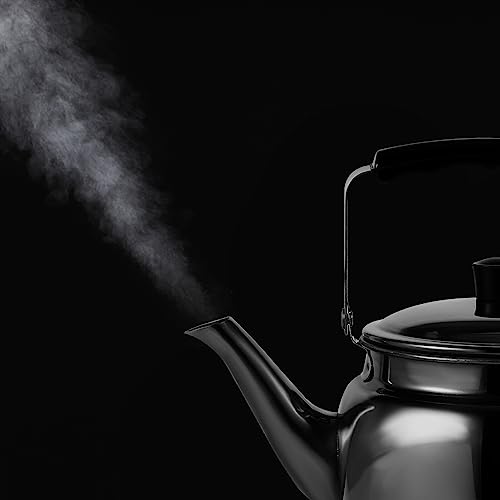 Lurrose Whistling Tea Kettle 1QT Stainless Steel Teakettle with Cool Grip Handle Whistling Teapot for Stovetop