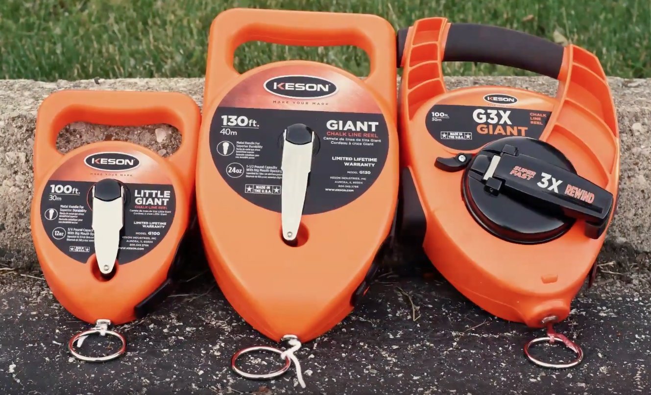 Keson G1003R Giant Chalk Box Combo with 3-Pounds of Red Chalk