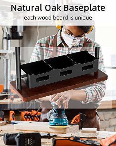 Tea Bag Organizer, 2 Tier Tea Bags Organizer Holdr Holds 50 Teabags, Solid Wood Vertical Tea Storage, Tea Rack for Tea Bags, Countertop, Black