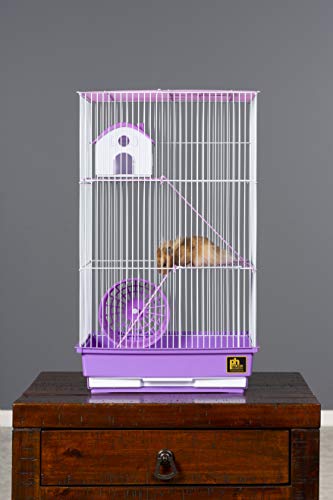 Prevue Pet Products Three-Story Hamster & Gerbil Cage Purple & White SP2030P