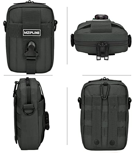 MZIPLINE Tactical Package-Smell Proof-Bag Crossbody Sling Shoulder Bags with Carbon Lining for Man (Black S)