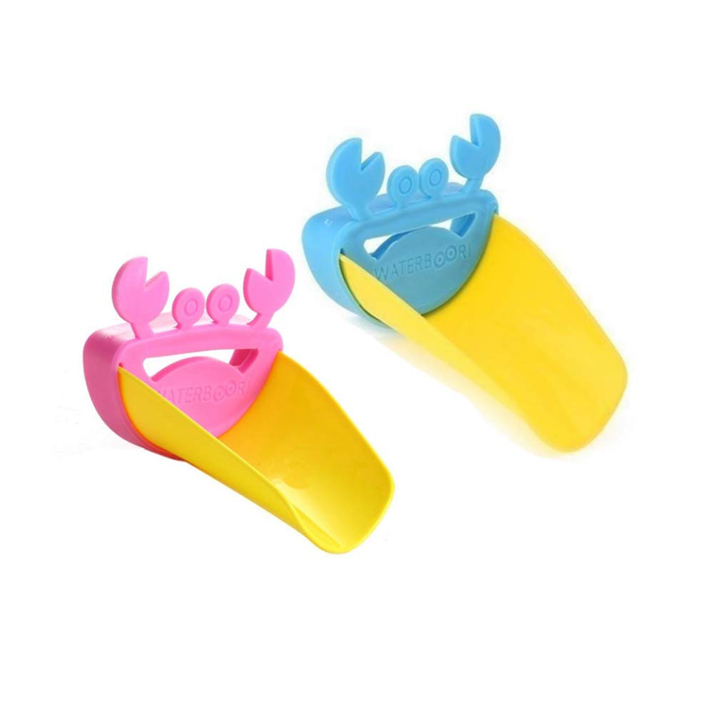 Faucet Extender Baby Child Cartoon Animal Sink Faucet Handle Extender Bathroom Safety Water Spout & Sink Handle Extender for Kitchen and Bathroom Sinks, Easy Hand Washing Solution for Children-2 Pack
