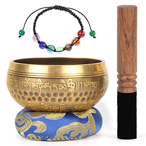 DomeStar Tibetan Singing Bowl Set, Sound Bowl Meditation Bowl Meditation Sound Bowl Handcrafted for Healing and Mindfulness