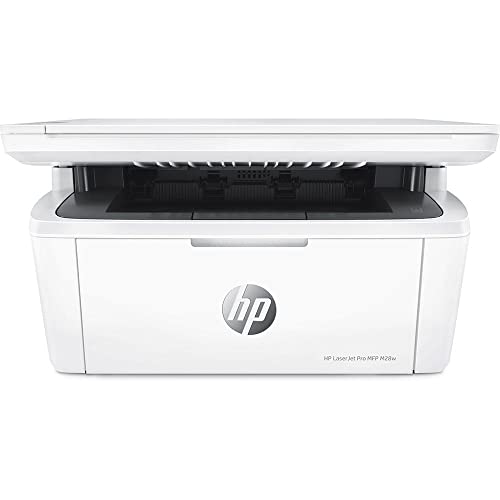 HP Laserjet Pro M28w All-in-One Wireless Monochrome Laser Printer for Home Office, White - Print Scan Copy - 19 ppm, 600 x 600 dpi, ICON LCD, 8.5" x 11.69", Hi-Speed USB, Ethernet