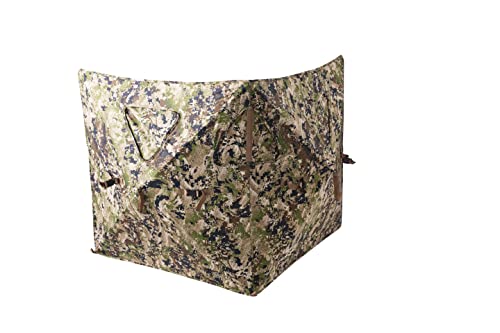Rig'Em Right HydeOut Go Blind, Compact Two-Hub Turkey and Deer Hunting Blind, Camo Concealment and High Wind Stability, Gore Optifade Subalpine (075-S)