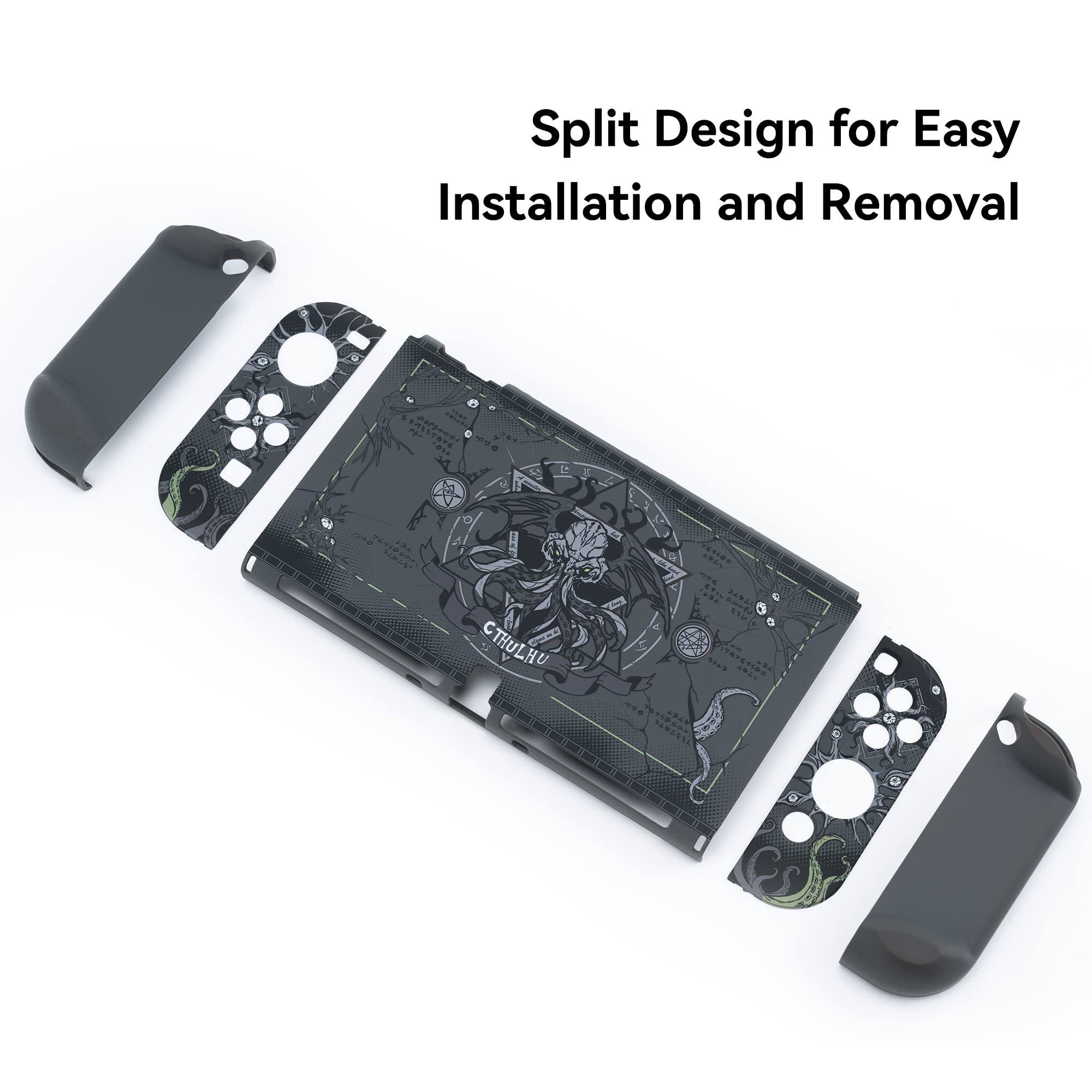 GeekShare Protective Case Slim Cover Case Compatible with Nintendo Switch OLED and Joy-Con - Shock-Absorption and Anti-Scratch Skin Case for Switch OLED