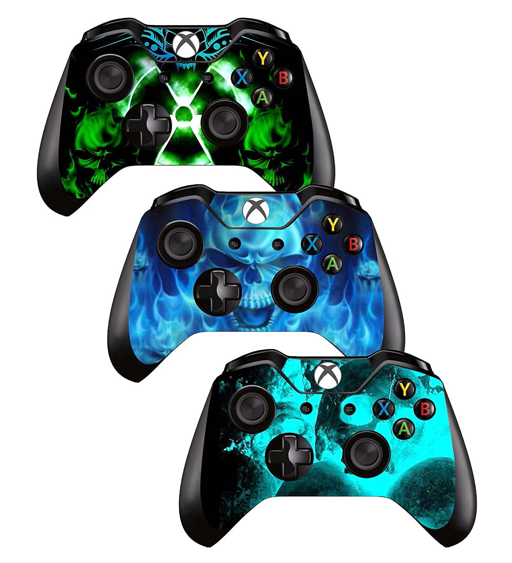 FOTTCZ [3PCS] Vinyl Skin for Xbox One/Slim/X Controller (Standard Edition), Sticker Decorate and Protect Device Surface, Group E