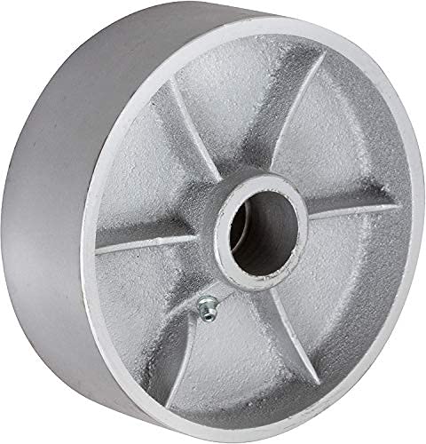 IconCasterWheels 6" x 2" Steel Heavy Duty Caster, Set of 4 Industrial Casters | 2 Swivel Top Lock Brake Caster & 2 Rigid Top Plate Caster | Top Plate 4 x 4.5", Load Capacity 4,800 lbs per Set (4-Pack)