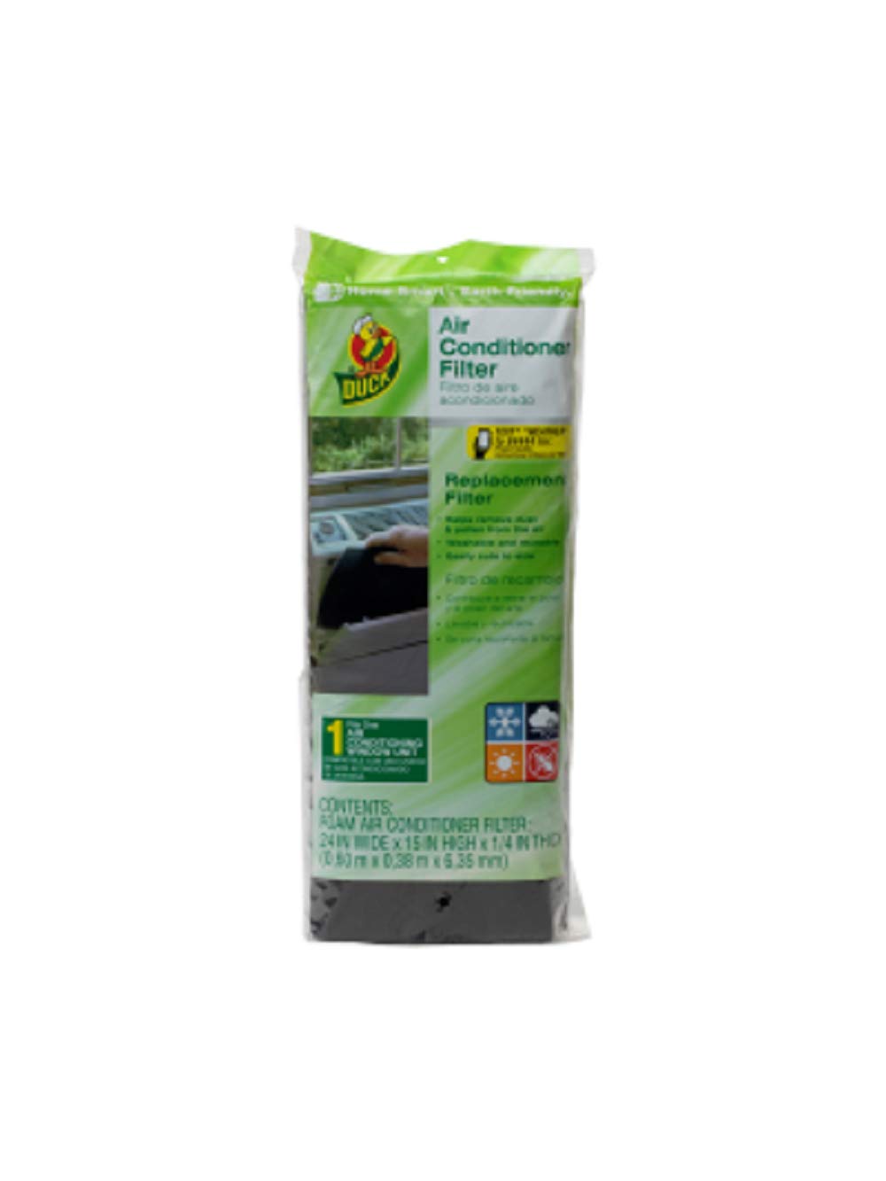 Duck Brand Air Conditioner Replacement Filter, 24 Inches x 15 Inches x 1/4 Inch Thick