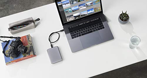 LaCie Mobile Drive 2TB External Hard Drive HDD – Space Gray USB-C USB 3.0, for Mac and PC Computer Desktop Workstation Laptop (STHG2000402) (Renewed)