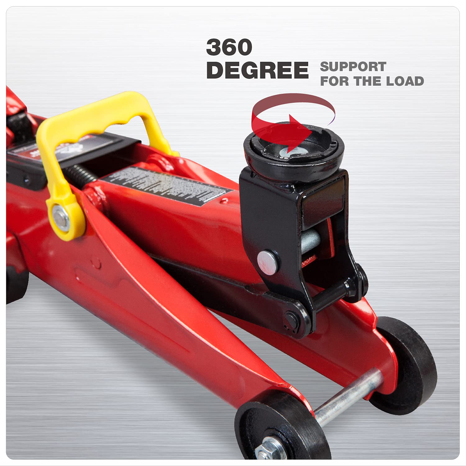 Jack Boss Hydraulic Floor Jack 1.5 Ton 3,300Lbs Car Lift Portable Trolley Jack 360 Degree for Cars Automotive Sedans