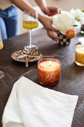 Paddywax Luxury Candles in Hand-Crafted Artisan Blown Glass Scented Luxe Candle, 8-Ounce, Baltic Ember