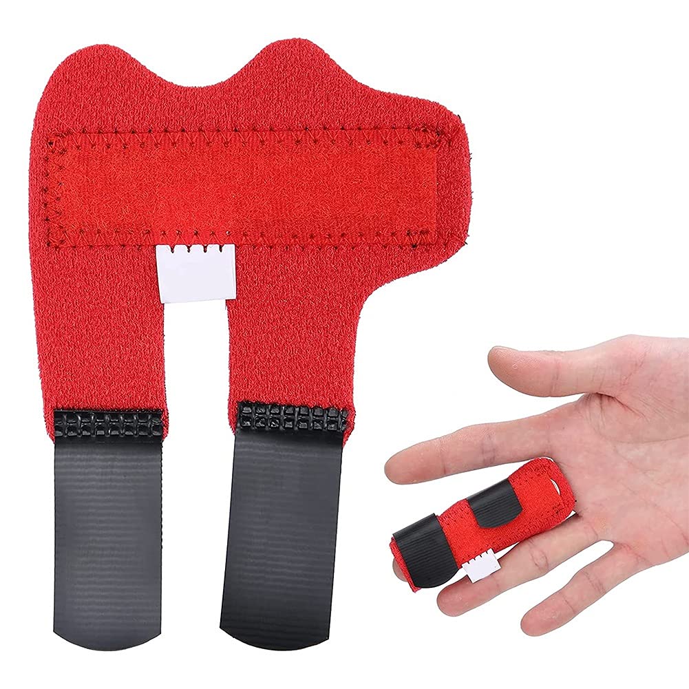 Finger Splints 2 Pcs Adjustable Finger Support Brace Breathable Protector Index Finger Immobilization Sleeve for Mallet Injury Fractured Straightening Pain Relief (Color : Black)