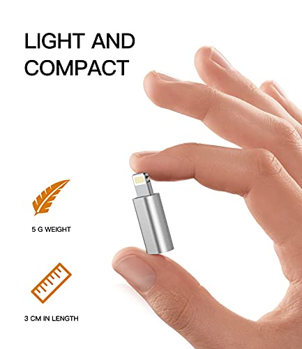 Micro USB to Lightning Adapter(3 Pack)Fast Charging Data Transmission Converter Micro USB Female Cable to Lightning Male Connector Compatible for Apple Iphone 13 12 11 Pro Max Mini Xr Xs X 8 7 6 Ipad