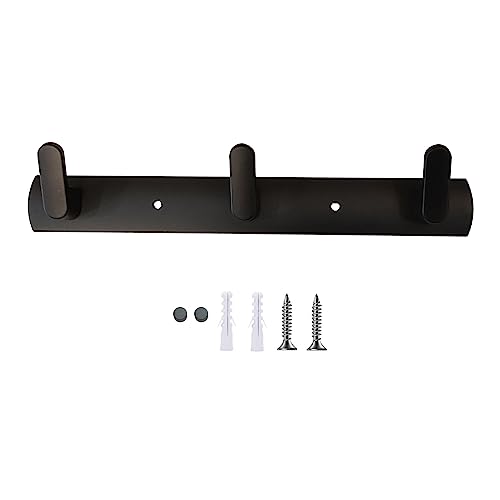 LUYU Wall Mounted Hook Rack Entryway Kitchen Bathroom Storage Organizer Hanger for Coat Bag Hat(3 Hook Gray)