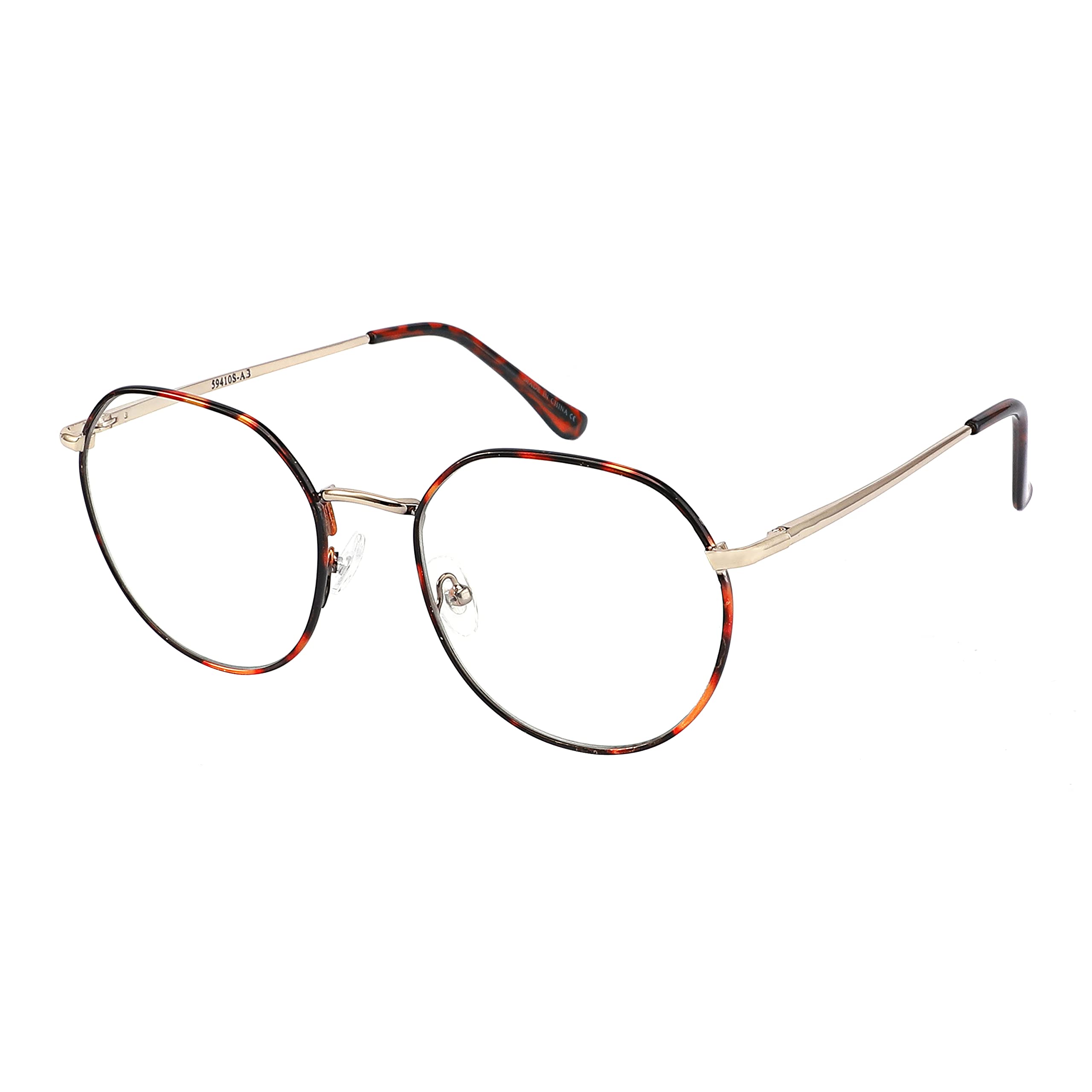 EDGEIWEAR Blue Light Blocking Glasses Round Eyeglasses Frame Anti Blue Ray Computer Glasses (Matte Black)