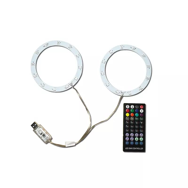 FUcopales RGB LED Light Strip for PS5 Console with 8 Colors 400+ Modes, Music Sync Color Changing Led Light Strips for Playstation 5 with IR Remote, APP Controller and USB Powered
