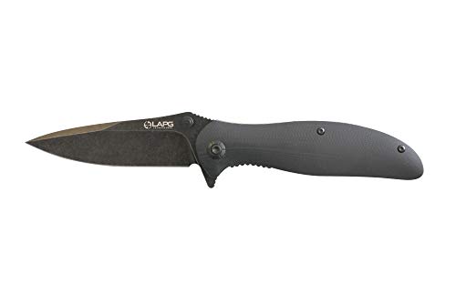 LA Police Gear TBFK S35VN Folding Pocket Knife, Best Knife for Gifts, Folding Pocket Clip Knife - Black
