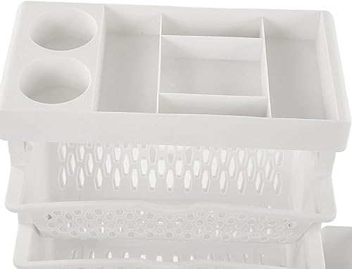 FBITE Movable Bookshelf Cart, Rolling Utility Cart 6 Tier Large Capacity Thickened Multifunctional Rolling Book Rack Storage Trolley Rolling Bookshelf with Wheel for Deskside Living