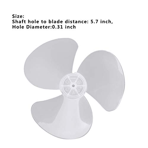 renvena White 5.7" Replacement Ventline/Bathroom Fan Blade with 0.31" Round Bore, Automotive Engine Fans Replacement Part White One Size
