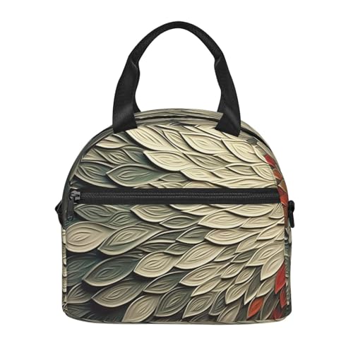 DEHIWI Abstract Artwork Lunch Bag For Women Men Reusable Insulated Lunch Box Lunch Cooler Tote Bag For Work Picnic Travel