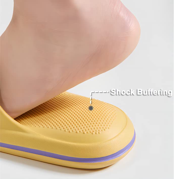 DITSONEO Cloud Slippers for Women and Men, Shower Non-slip Quick Drying Bathroom Sandals Thick Sole Lightweight Pillow Sandals, Ultra Cushion