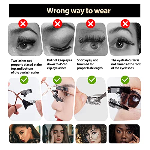 Dual Magnetic Eyelashes, Magnets False Eyelashes NO Eyeliner or Glue Needed, Natural Lashes 3D Effect Fake Eyelashes 2 Pairs Pack with Tweezers