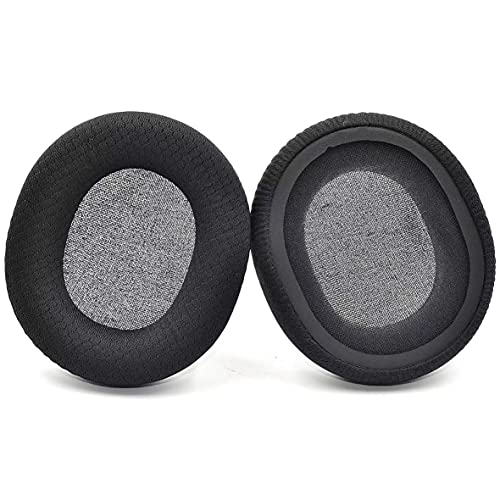 Replacement Black Fabric Ear Pads Cushion Earmuffs for SteelSeries Arctis 1 3 5 7 Lossless Wireless Gaming Headset Headphone(Earpads)