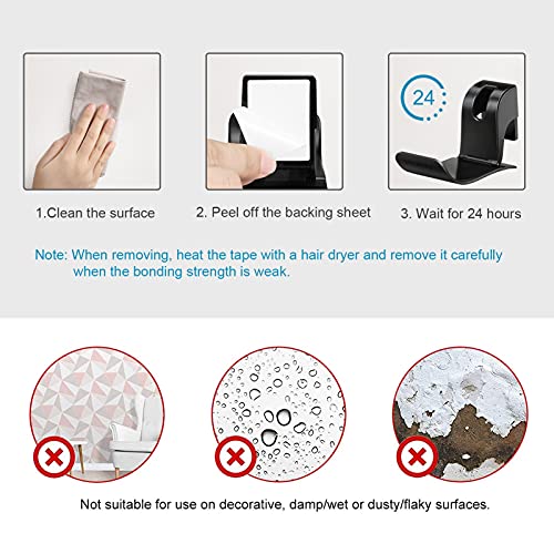 FINPAC Foldable Game Controller Holder - Pack of 2 Universal Wall Mount Controller Stand Hangers for Xbox 360/Xbox One/S/X/Elite/Series X/Series S/PS5/PS4/PS3/Switch Pro Wired/Wireless Gamepad