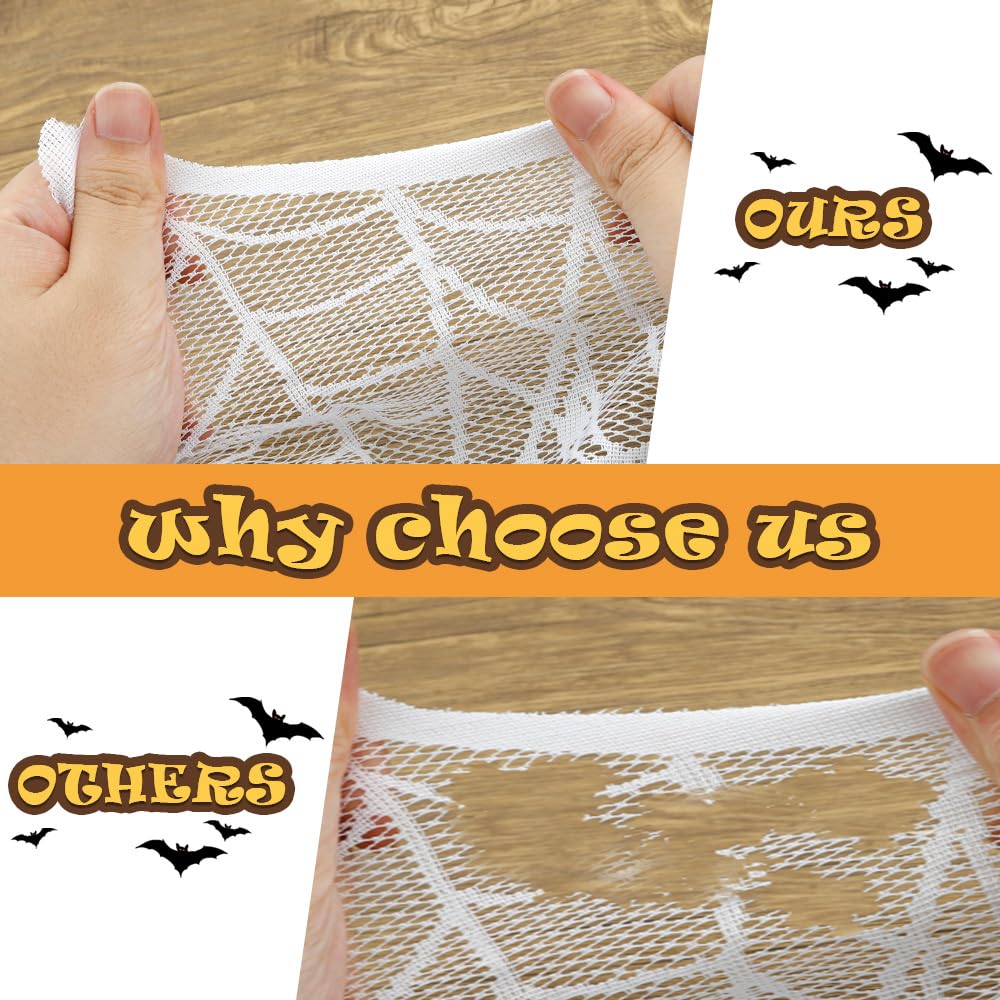 Halloween Decor Indoor White Halloween Fireplace Mantle Decorations Indoor Halloween Decorations White Lace Spiderweb Fireplace Covers Halloween Party Supplies Halloween Party Decorations