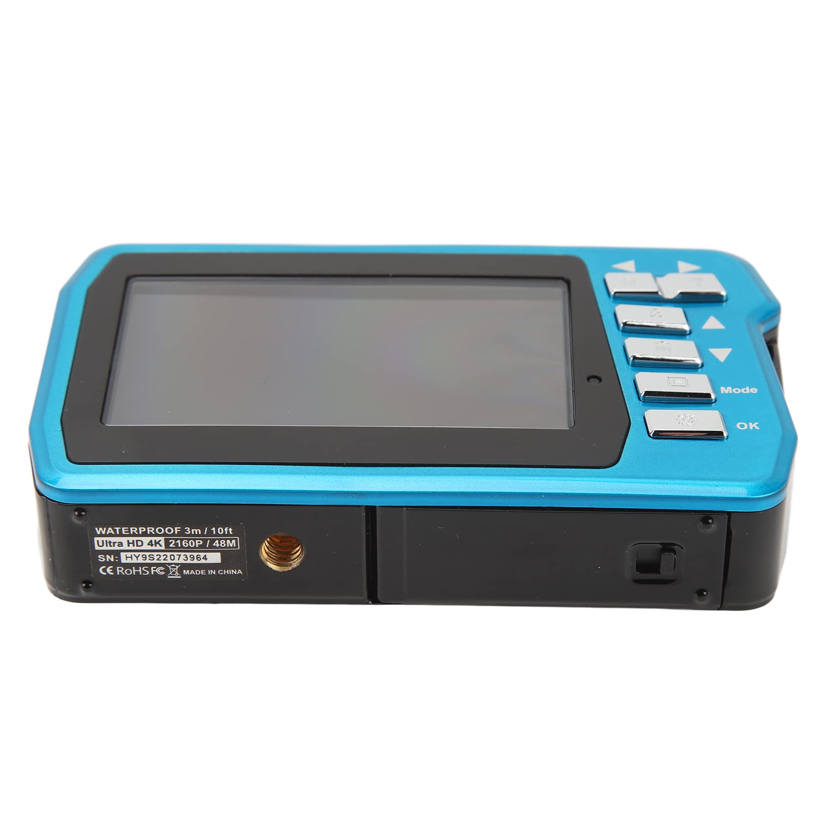 Dual Screen Digital Camera, 4K 30Fps 56MP 18X Video Recording Camera Built in Microphone, Dual Screen, Continuous Shooting, 10ft Waterproof, with 1700mAh Battery