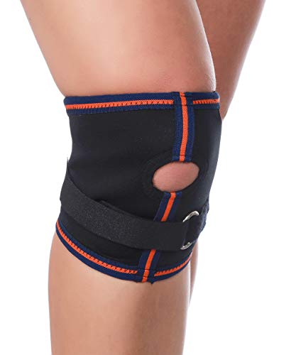Dijenu in Bottega Patella Tendon Knee Support - Pain Relief & Patella Stabilizer for Swollen ACL, Tendon, Ligament and Meniscus Injuries - Athletic Compression Wrap for Running (Black, Small)