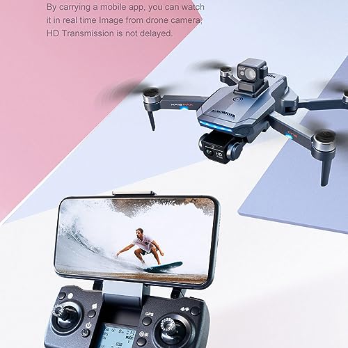 RKSTD Drone With Camera For Adults - HD FPV RC Drone, Without Obstacle Avoidor, Foldable RC Drone Altitude Hold, Headless Mode, Brushless Motor, Follow Me, Gift For Adult Beginners