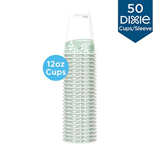 Dixie 12oz PLA-Lined Paper Hot Cup by GP PRO (Georgia-Pacific), Fit Large Lids, Viridian, 1000 Cups, 2342PLA