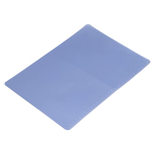 Shanrya Clear Clipboard, Clip Board Plastic Multifunctional Soft for Writing for Drawing(EVA Exam Pad A4-Athens Blue)