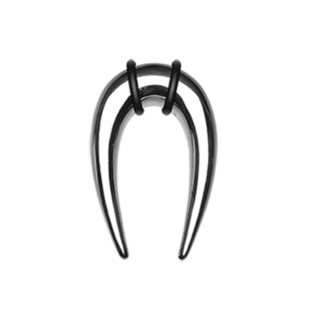 Covet Jewelry Extended Pincher Steel Ear Gauge Buffalo Taper (14 GA (1.6mm))