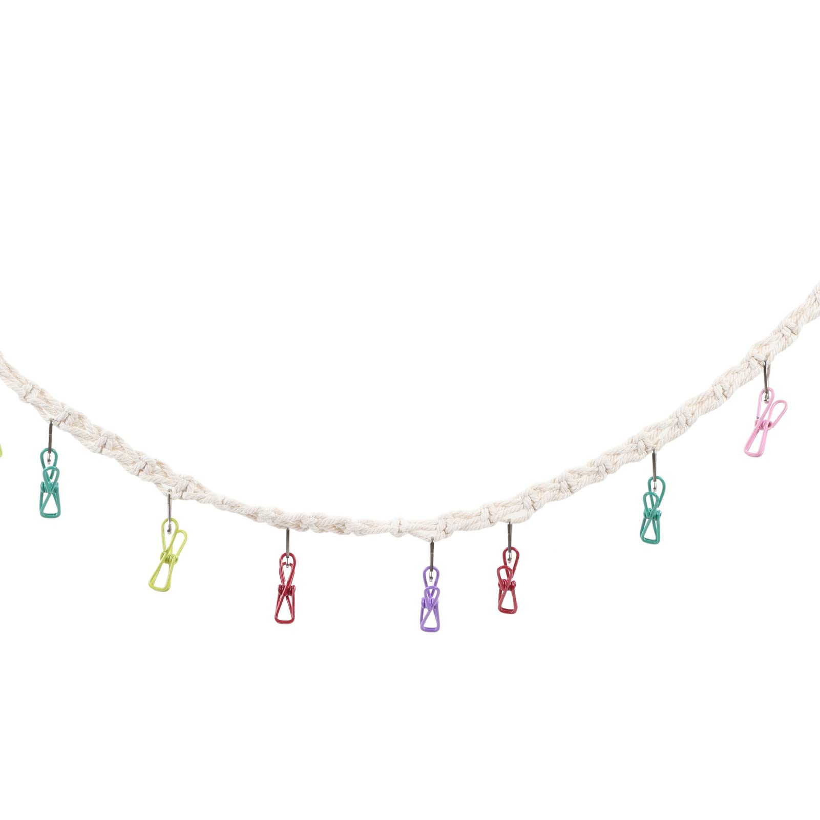 Generic Hanging Stuffed Animal Storage Chain Space Saving Wall Toy Storage Decor with Clips and Hooks for Children's Room (White), Genericetra9q8dzo-11