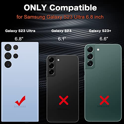 NALLOT for Samsung Galaxy S23 Ultra Case, [2 Layer Structure Protection] [Military Grade Anti-Drop] Lightweight Shockproof Protective Phone Case for Galaxy S23 Ultra 5G 6.8 inch' 2023-Black