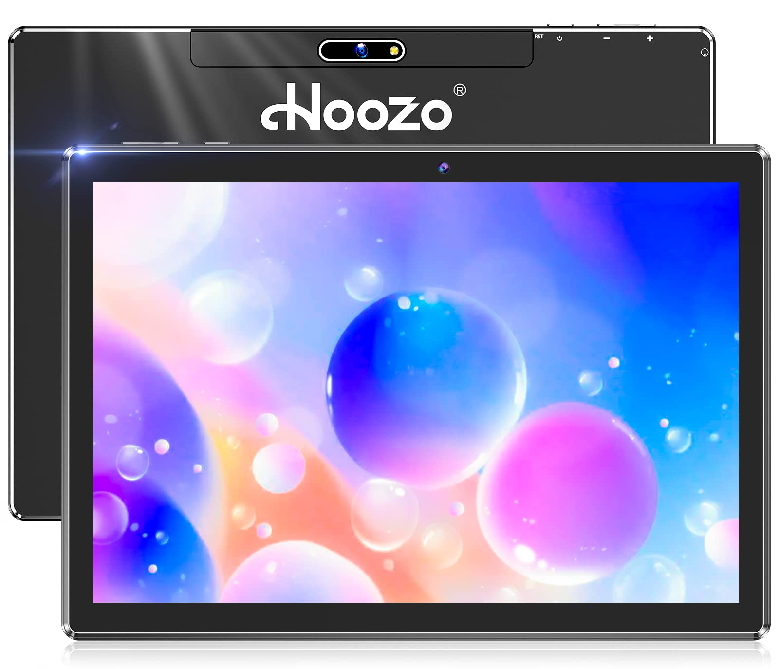 Hoozo Tablet 10 Inch, Android 10 Tablets with 6000mAh Long Battery Life, Quad Core HD Touch Screen, 32GB, WiFi BT Google Play Tabletas PC - 2PACK